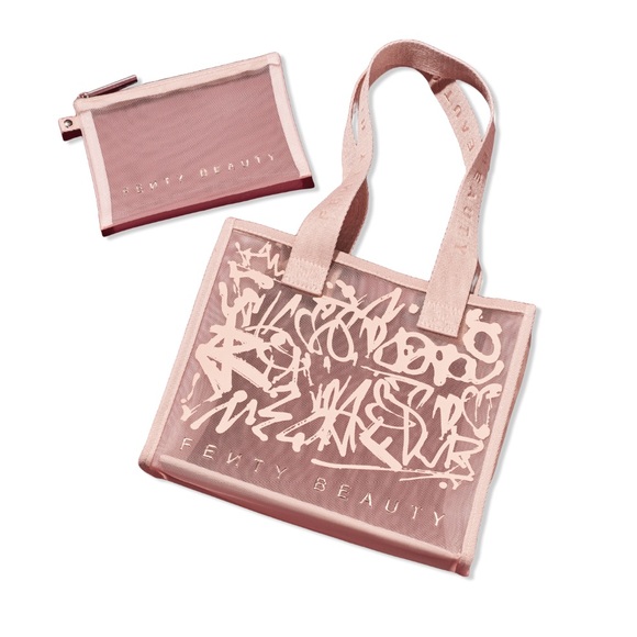 Fenty Beauty | Bags | Fenty Beauty By Rihanna Coco Nude Mesh Tote Bag ...